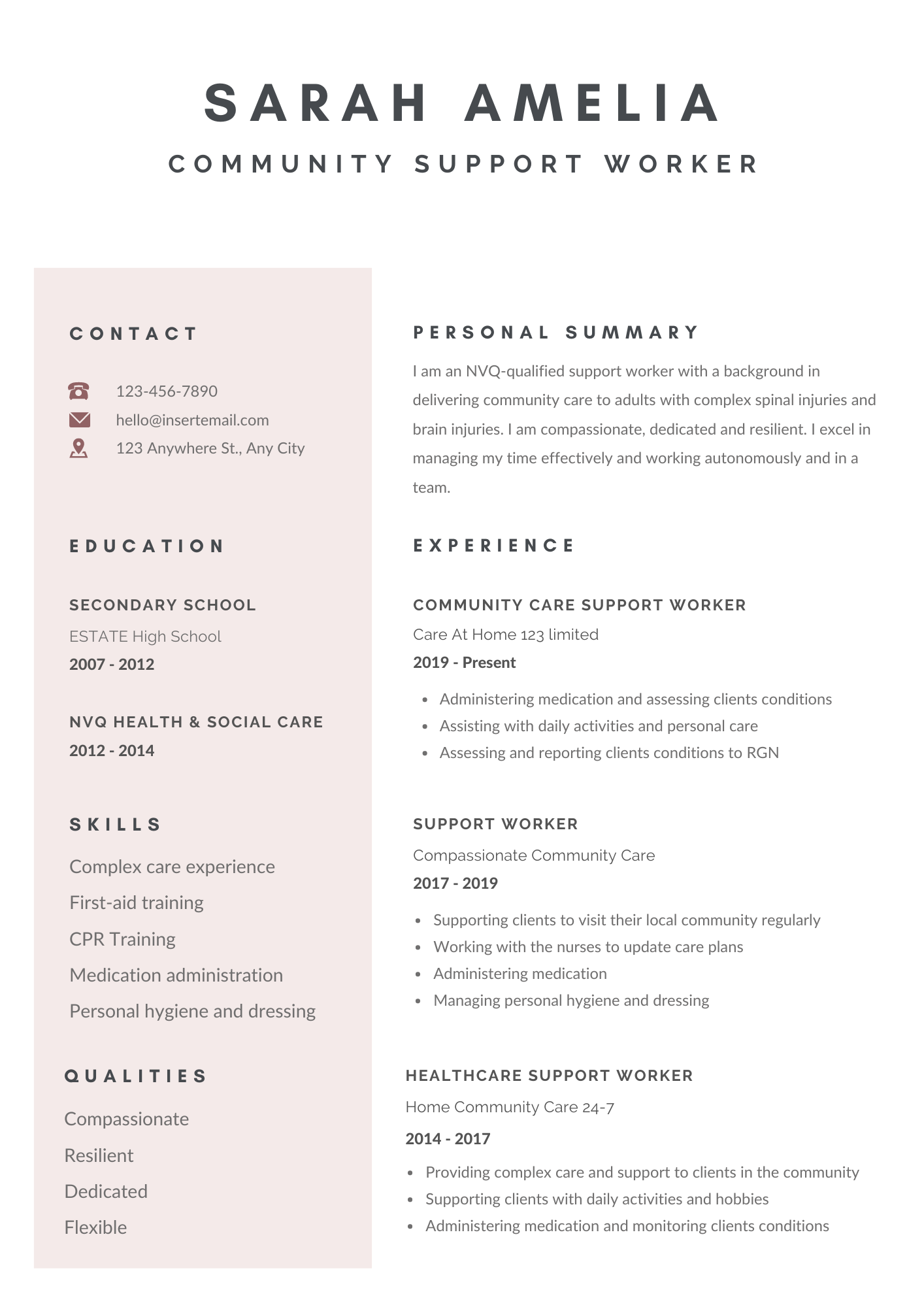 Support Worker CV Example and 10 Writing Tips